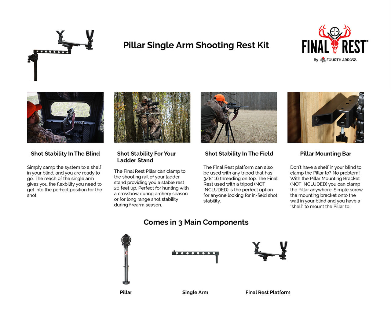 Pillar Single Arm Shooting Rest (KIT)